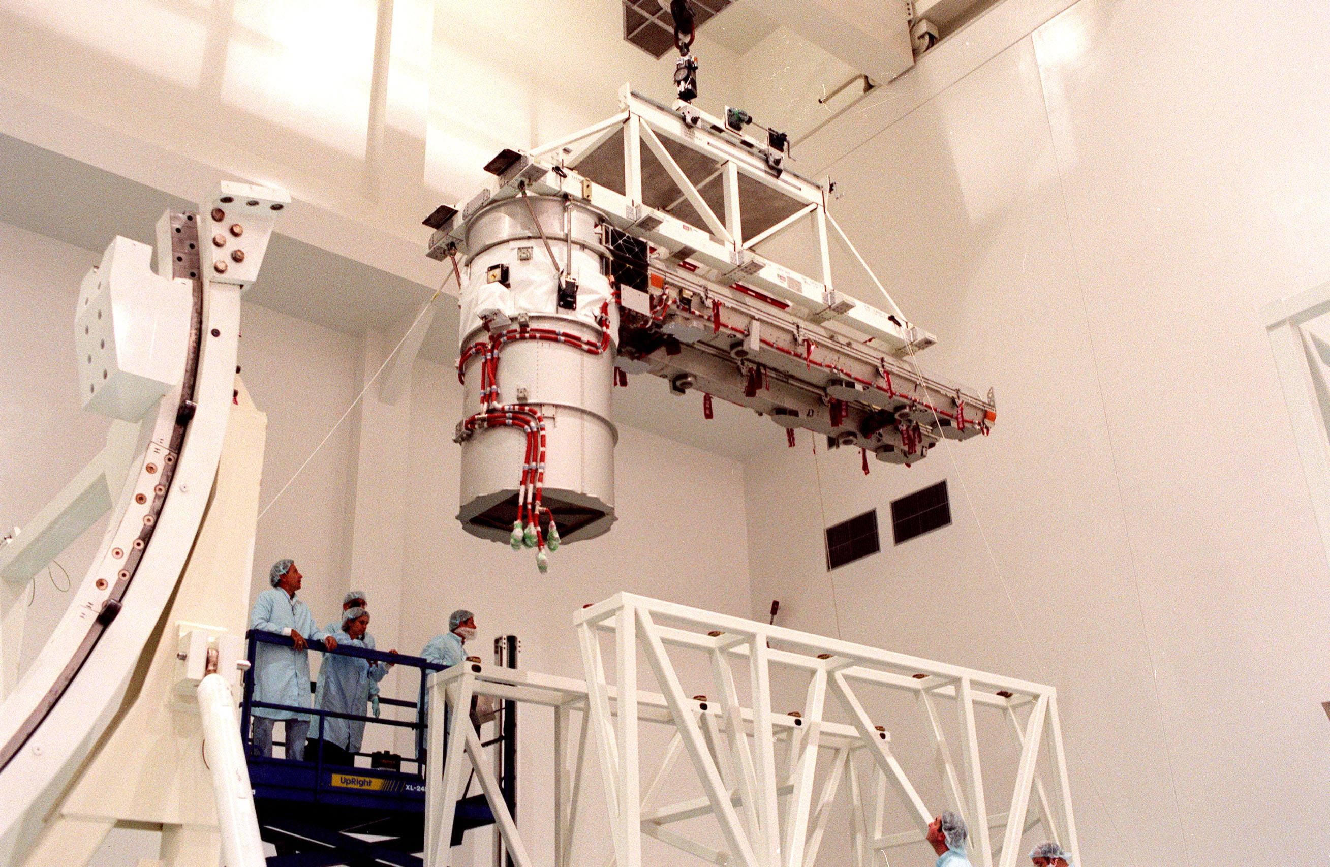 This is what the ISS solar arrays look like in their folded position ...