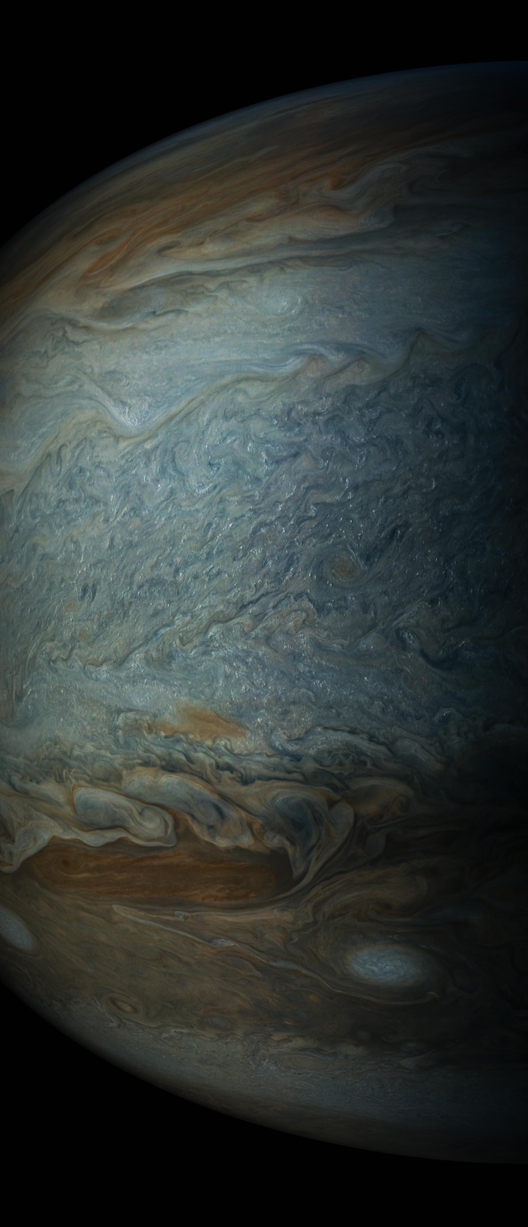 [1722x4000] Stormy Day at Jupiter : spaceporn
