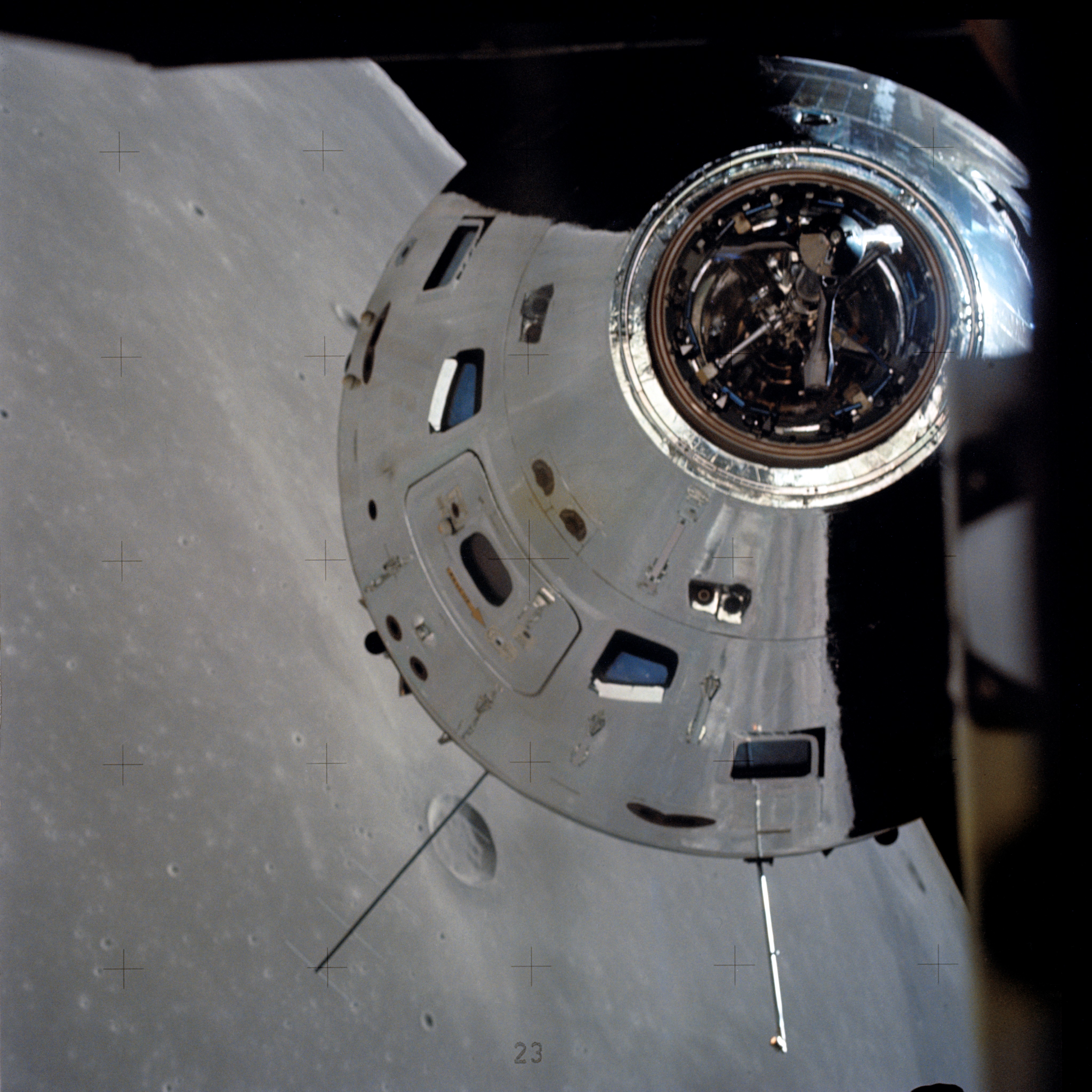 Apollo 17 Command/Service modules photographed from the lunar module in ...